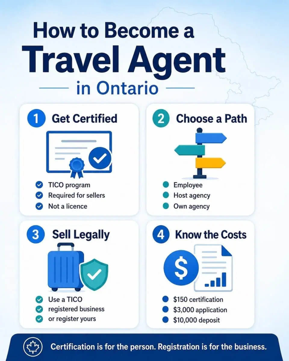 Become a Travel Agent in Ontario: 2026 Step-by-Step