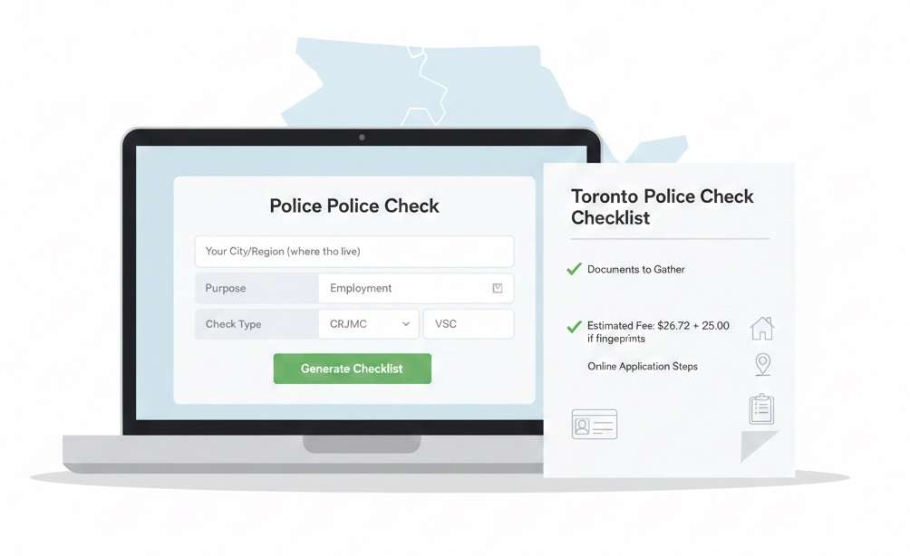 Police record check Ontario: fast checklist tool (CRC/VSC)