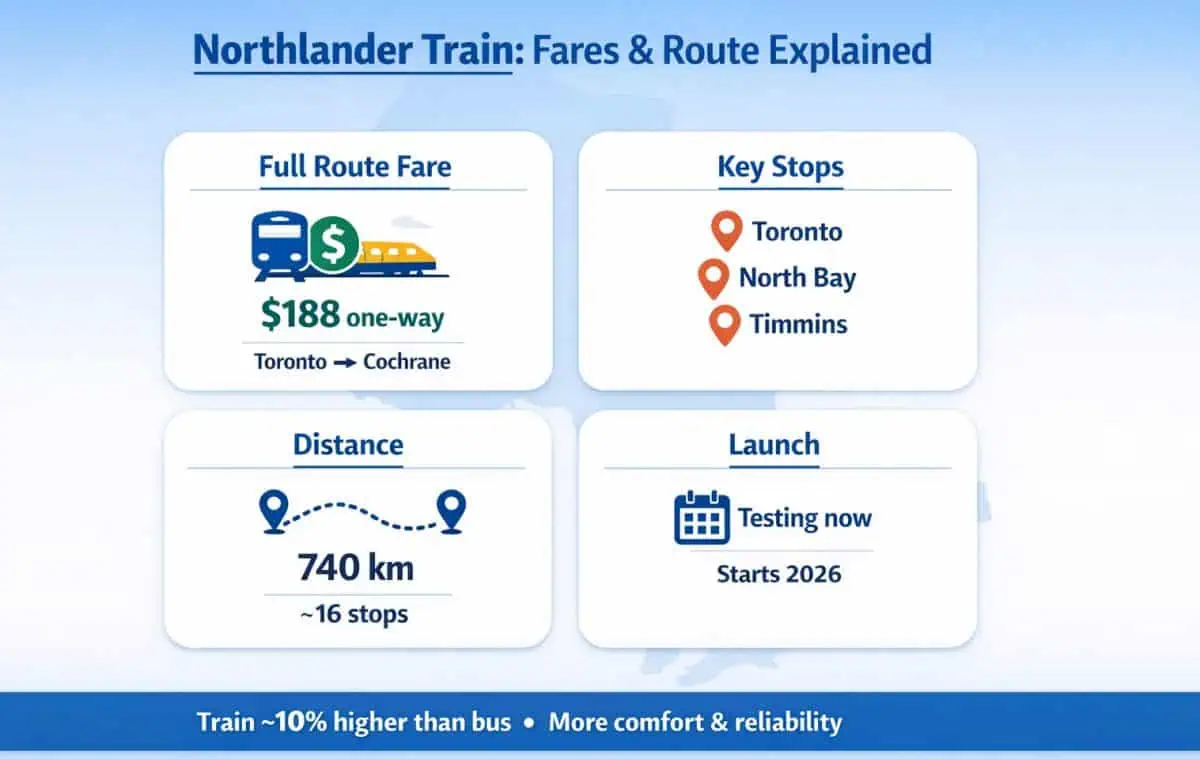 Northlander train fares revealed: Toronto to Timmins route pricing and ...